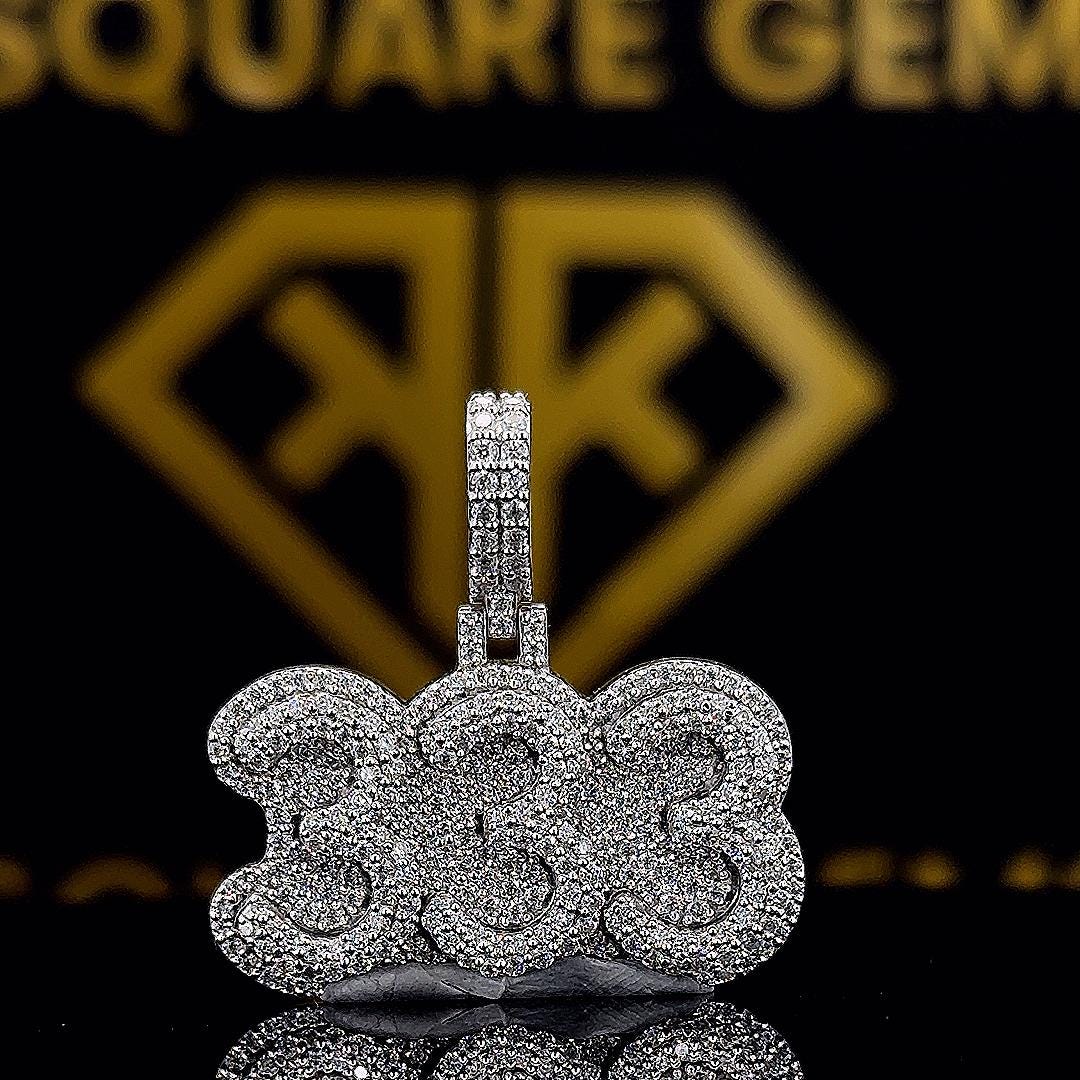 Custom Number Hip Hop Pendant, Charm Pendant, Men's Hip Hop Number ...