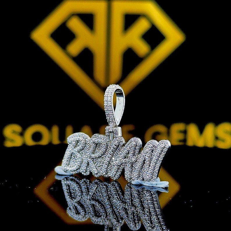 Custom Moissanite Number Pendant: Iced Out Hip Hop Jewelry - Etsy