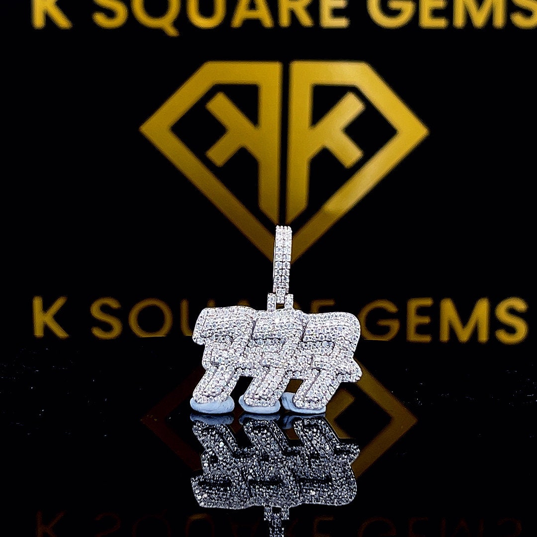 Custom Number Hip Hop Pendant, Custom Your Lucky Number 777, Small Hip ...
