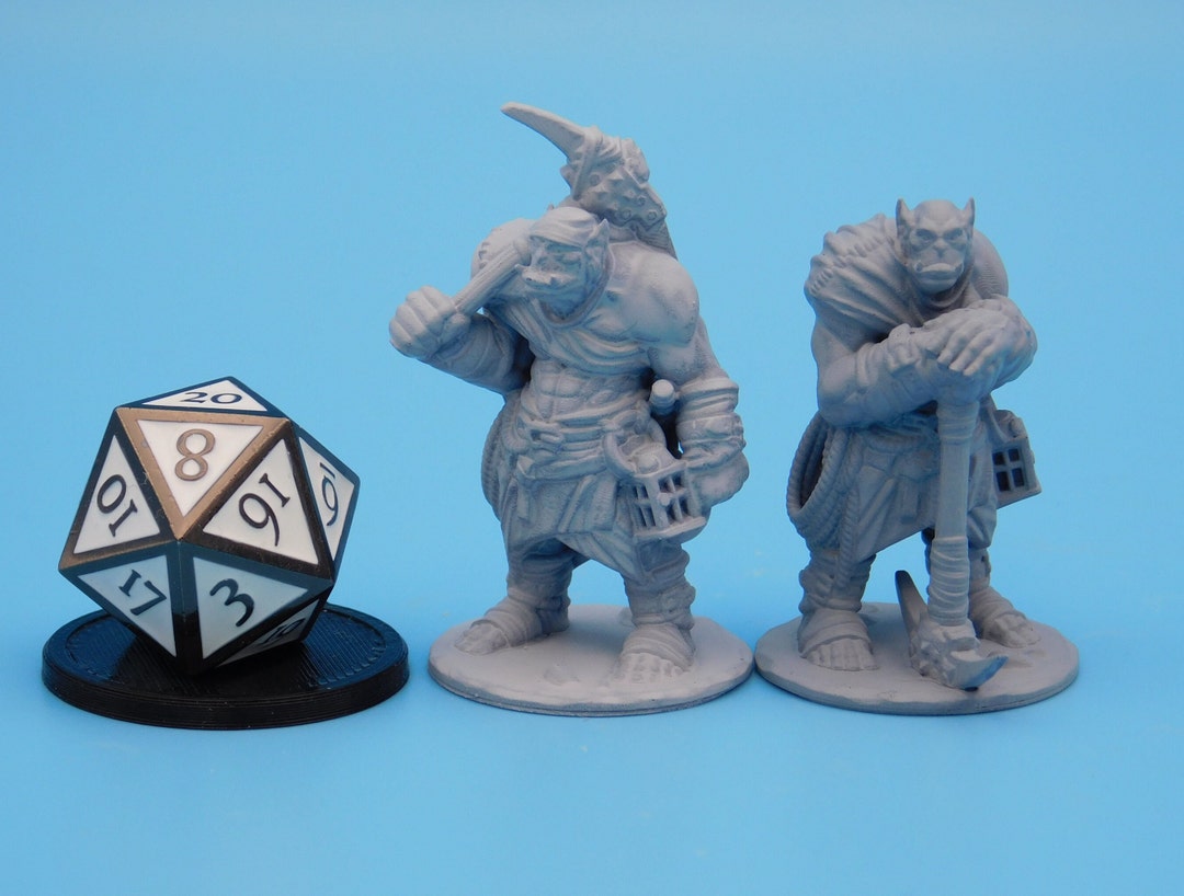 Orc Peons Orc Workers Orc Miners Orc Miniatures Primed - Etsy