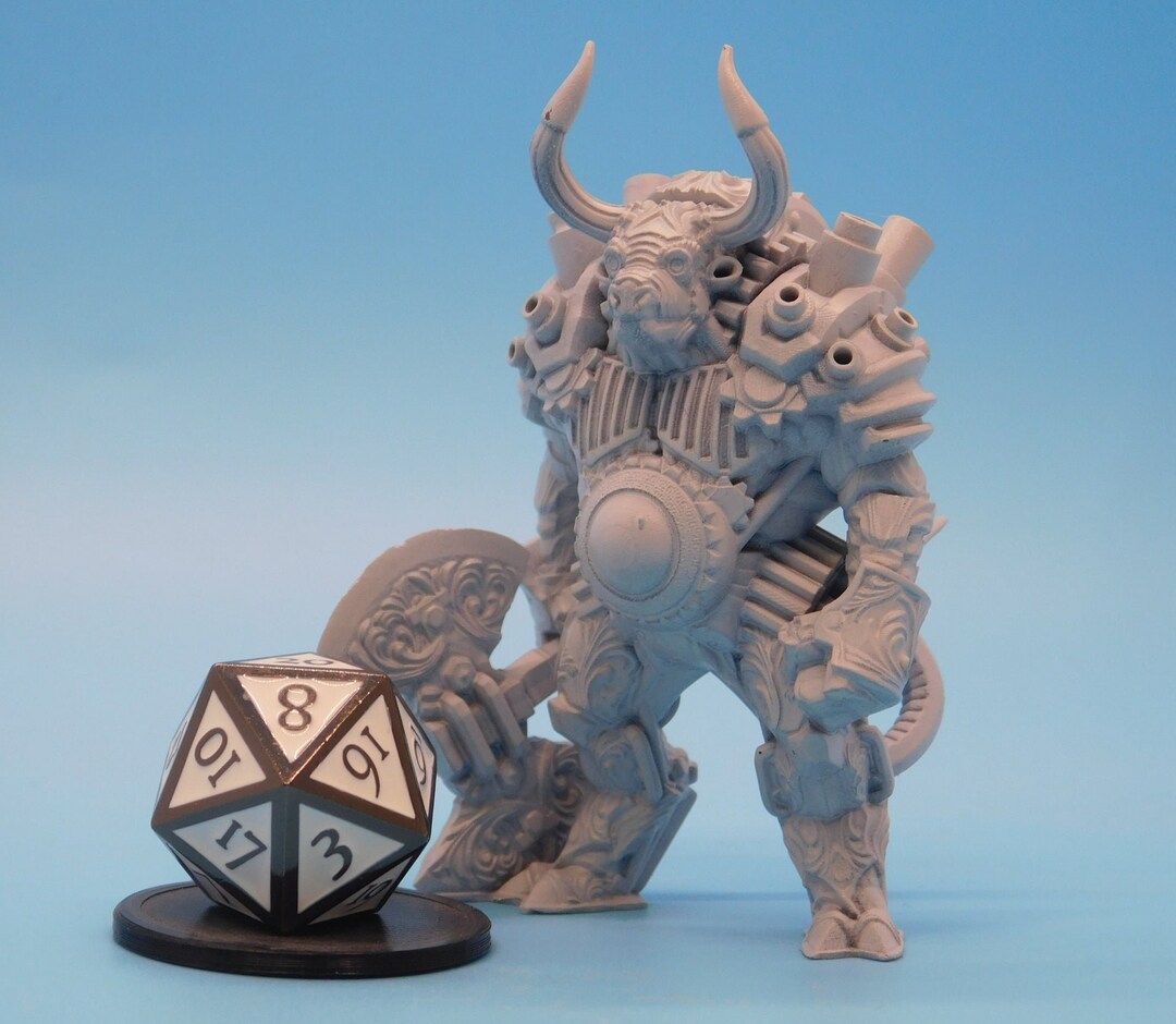 Clockwork Minotaur Warforged Minotaur Steam-punk Miniature Mechanical ...