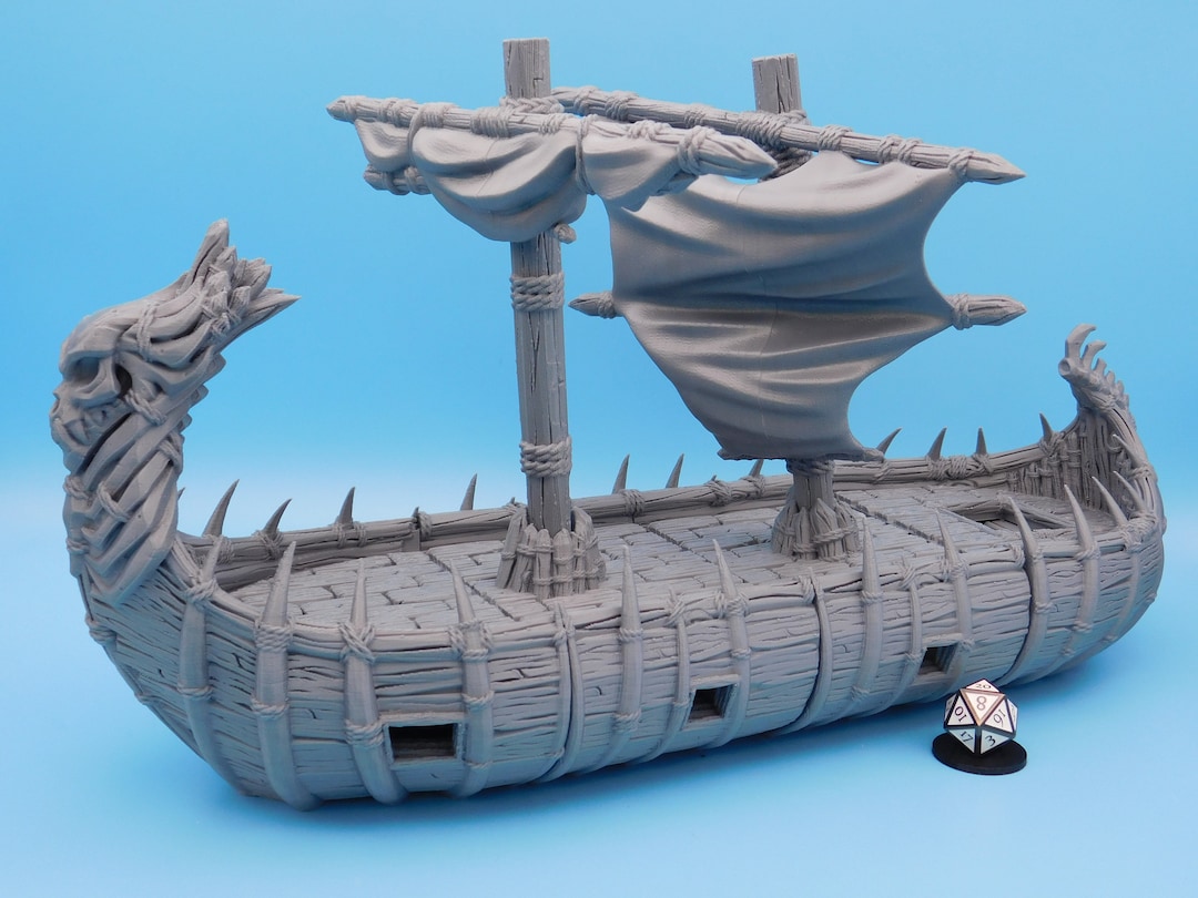 Orc Longboat Orc Warship D&D Naval Encounter Assembly Required Ship ...