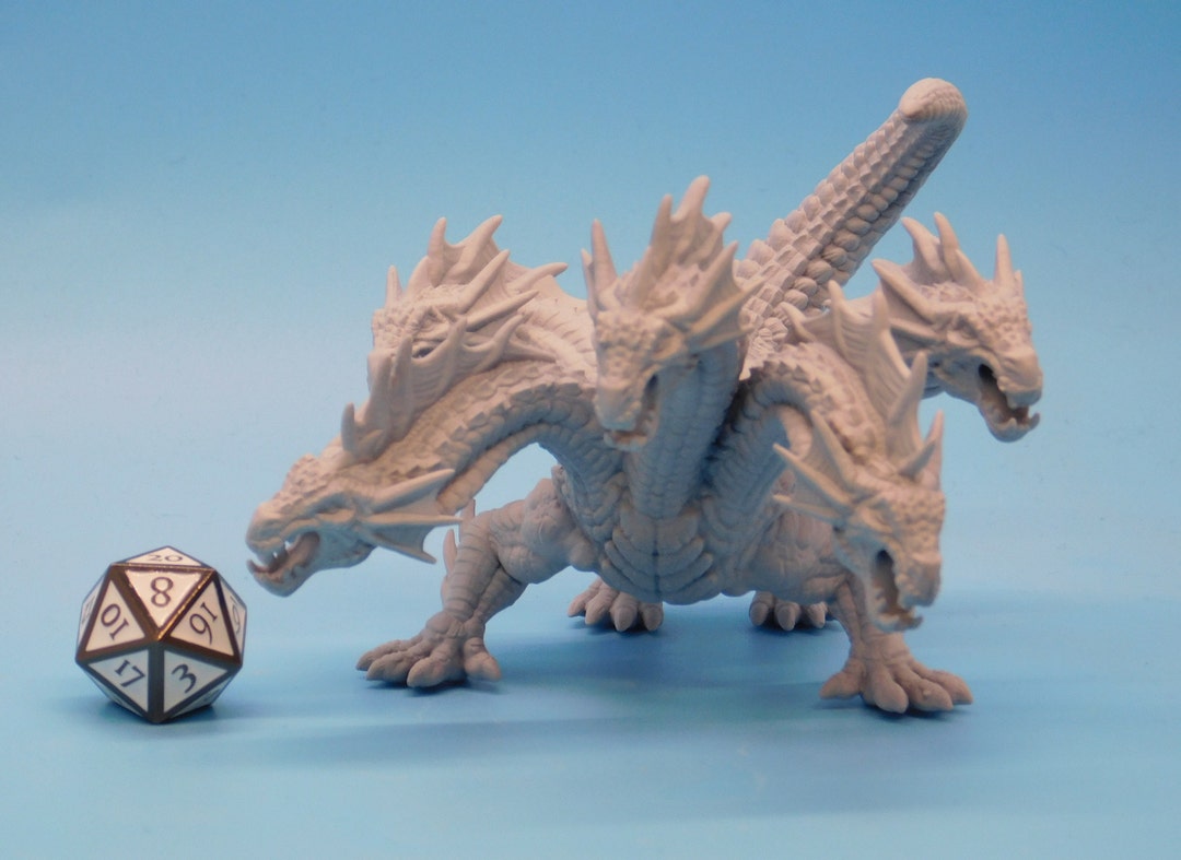Hydra D&D Miniature Multi-headed Monster Primed - Etsy Australia