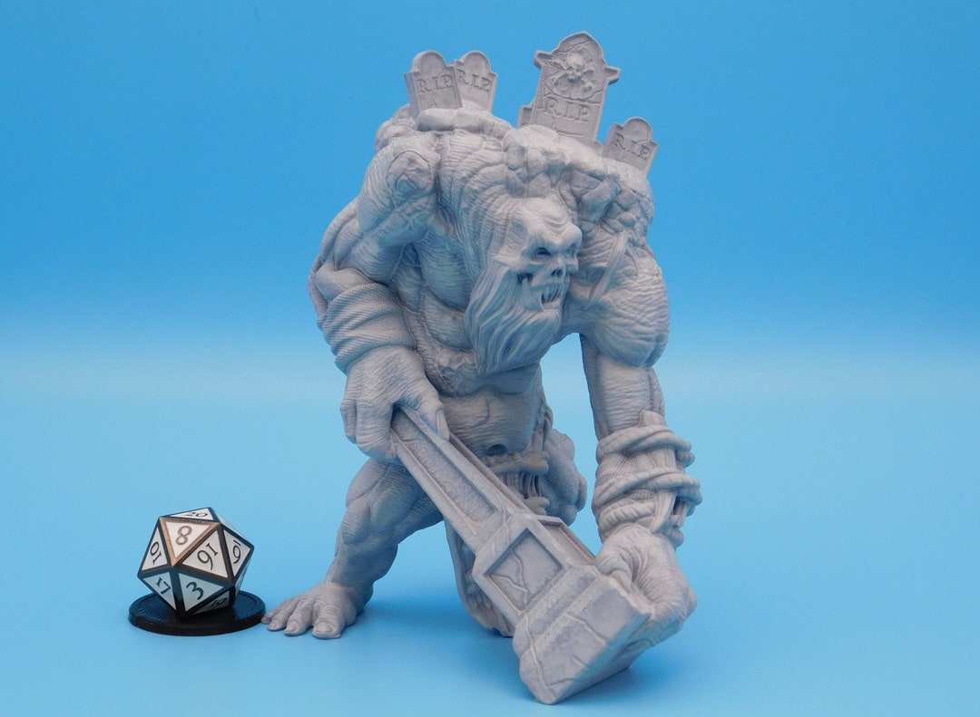 Grave Giant Graveyard Behemoth Tombstone Giant D&D Monster Primed - Etsy