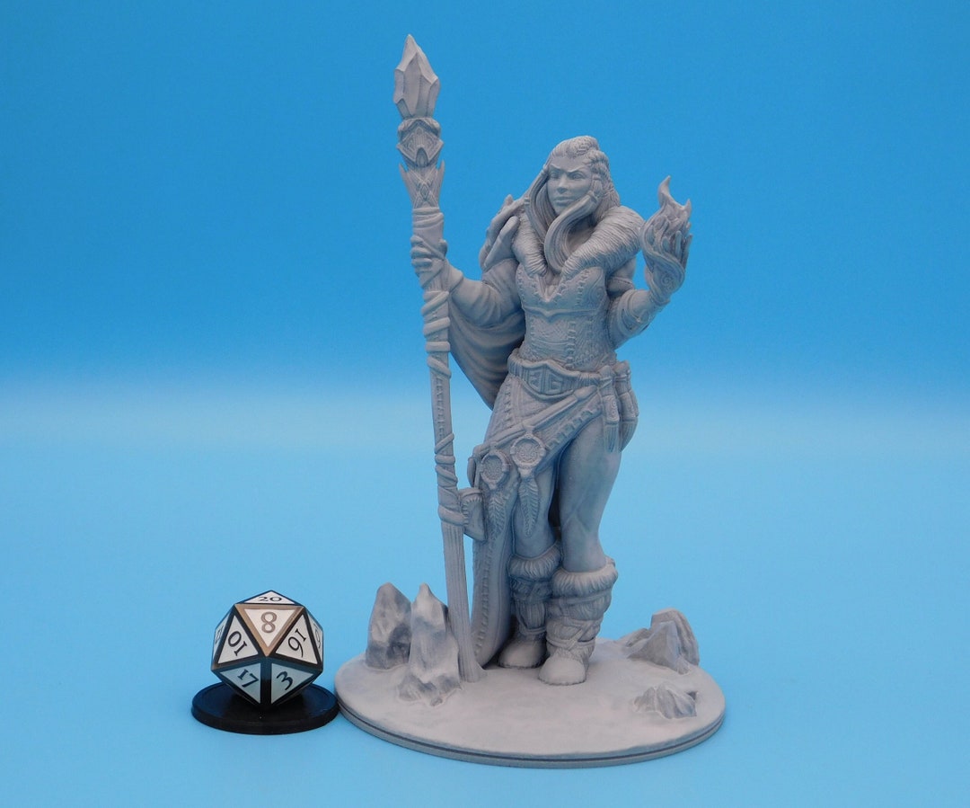Frost Maiden Ice Giantess Frost Maiden Sorceress D&D Monster Primed - Etsy