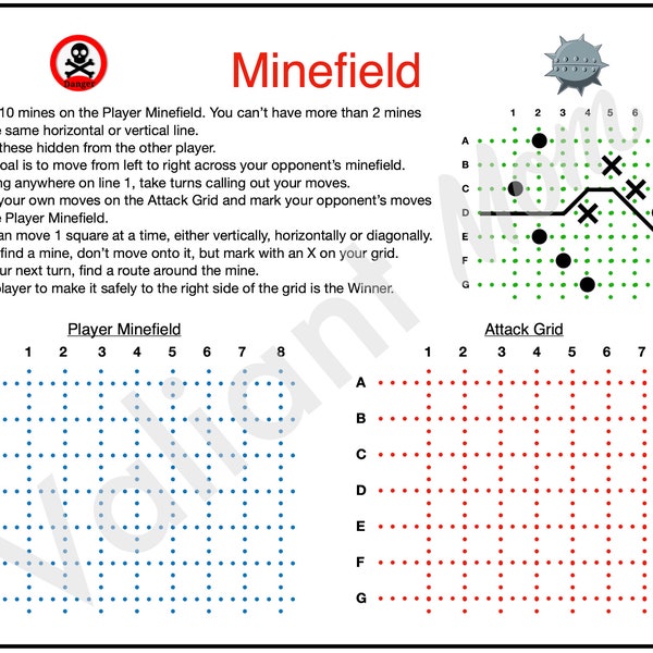 Printable Battleship Game - Etsy