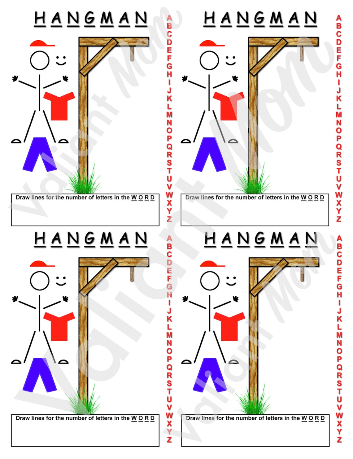 4 Pencil Paper Games - Printable/digital Download - Etsy