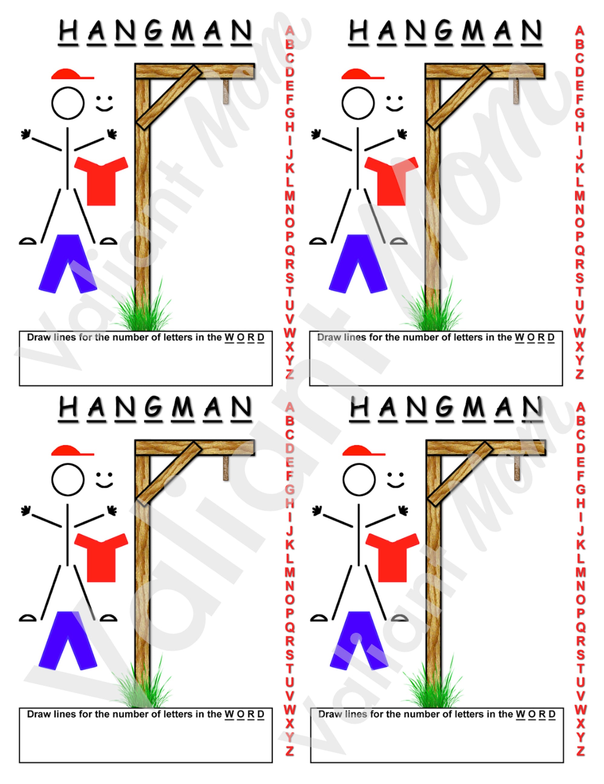 4 Pencil Paper Games - Printable/digital Download - Etsy