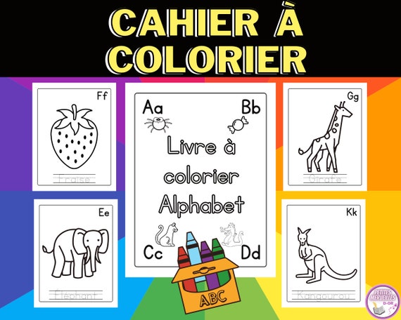 Cahier De Dessins ALPHABET Imprimable En Français Livre à - Etsy