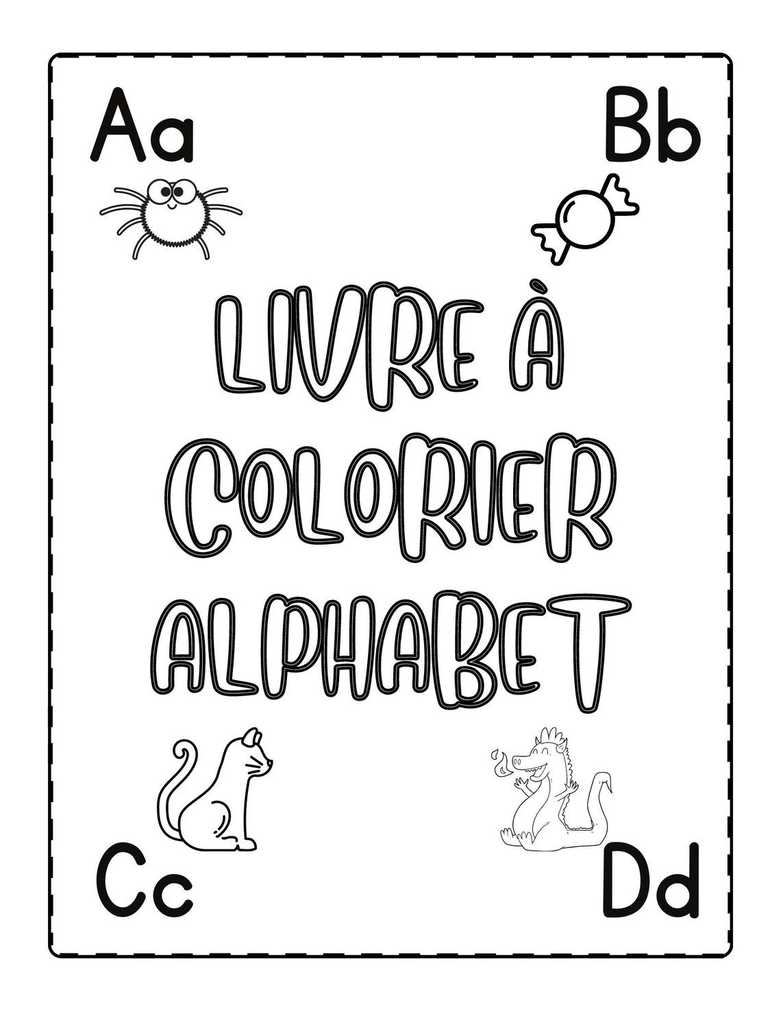 Printable ALPHABET Drawing Book in French Coloring Book Preschool and ...