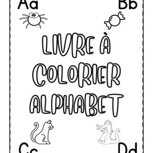 Printable ALPHABET Drawing Book in French | Coloring Book | Preschool ...