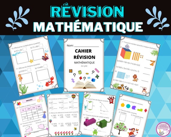 Cahier De RÉVISION MATHÉMATIQUE Imprimable En Français 3e Et - Etsy