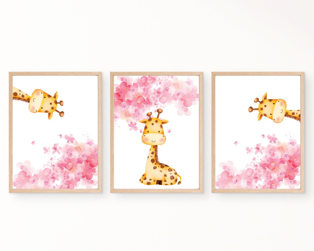 Giraffe Printable Wall Art- Set of 3 Posters for Kids- Nursery Art ...