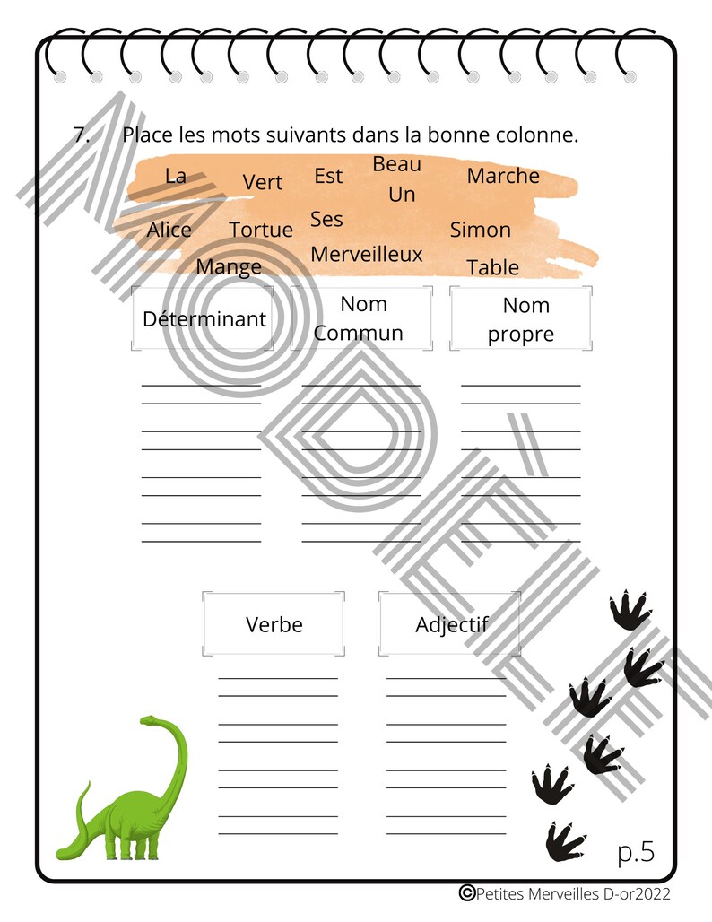 GRAMMAR REVISION Book Printable in French | 1st and 2nd Year of ...