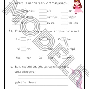 GRAMMAR REVISION Book Printable in French 1st and 2nd Year of ...