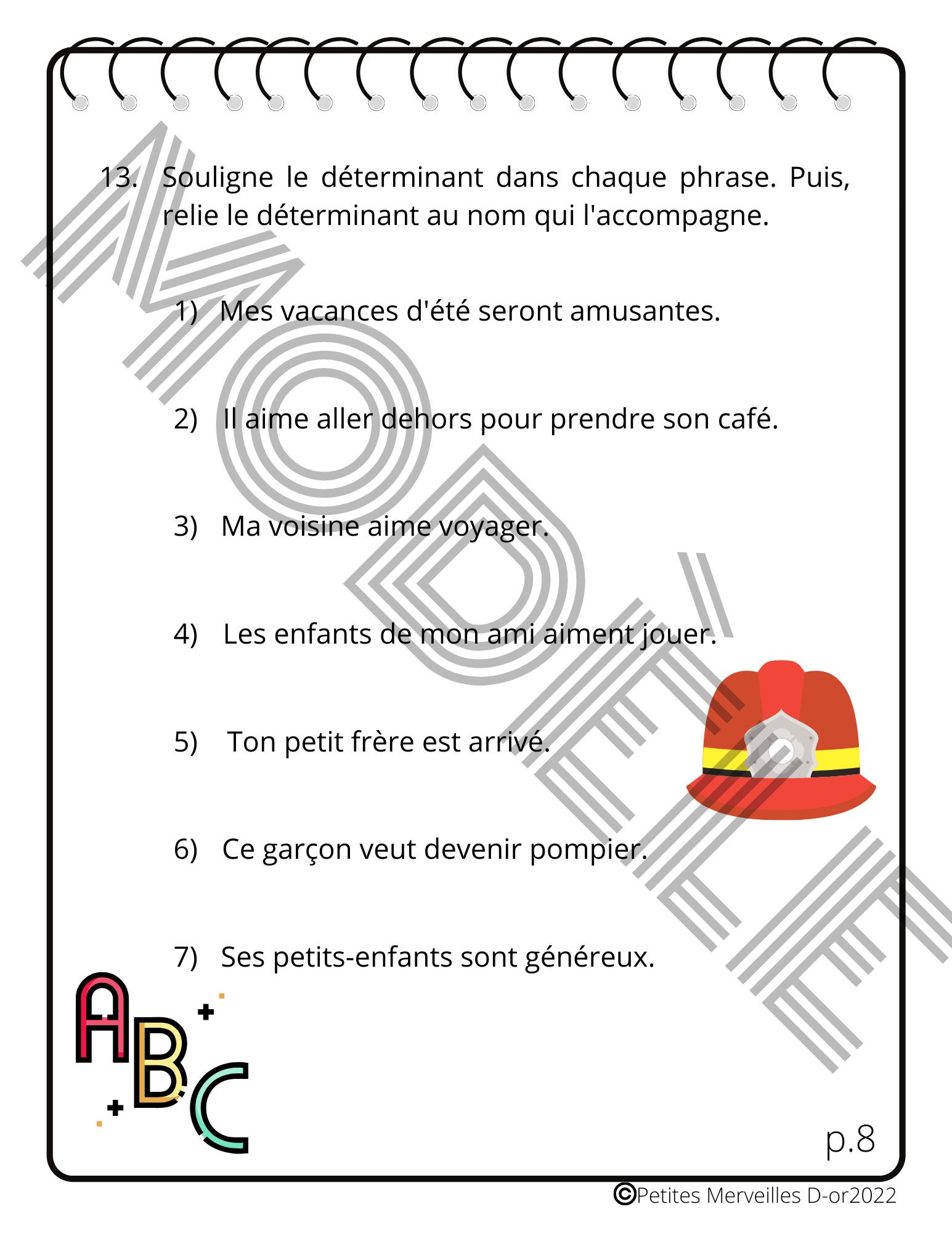 GRAMMAR REVISION Book Printable in French | 1st and 2nd Year of ...