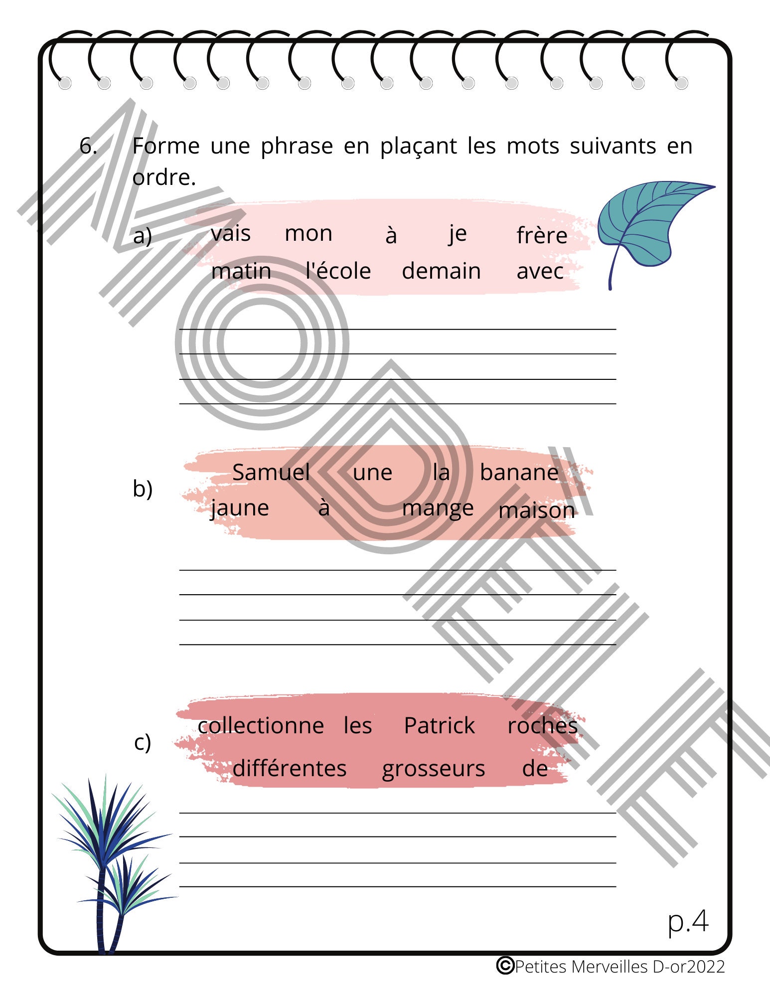 GRAMMAR REVISION Book Printable in French | 1st and 2nd Year of ...