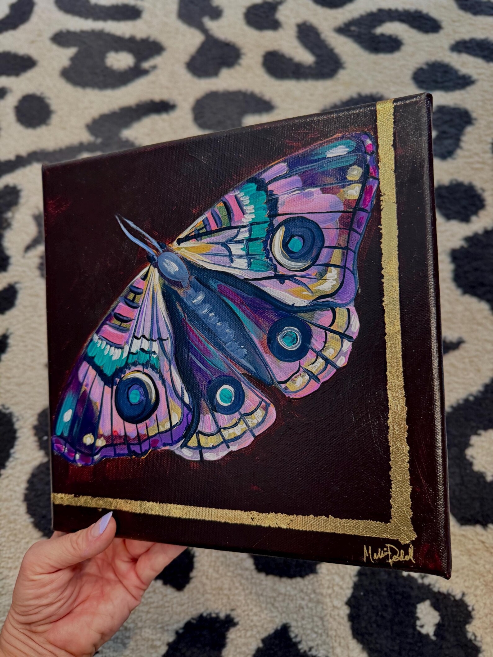 Mini Original Moth Painting. Original Moth Art. Witchy Art. Small Space ...
