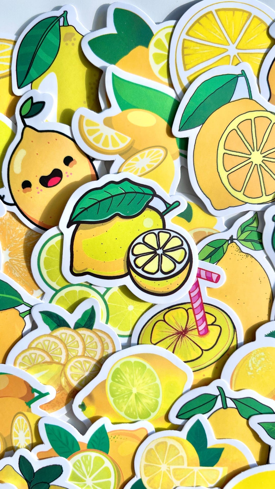 Pack of 50 Cute Kawaii Citrus Lemons Fruits Die Cut VSCO Stickers ...