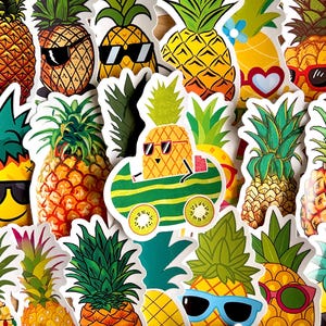 Sticker Pack of 50 Cute Pineapples Fruits Die Cut VSCO Stickers ...