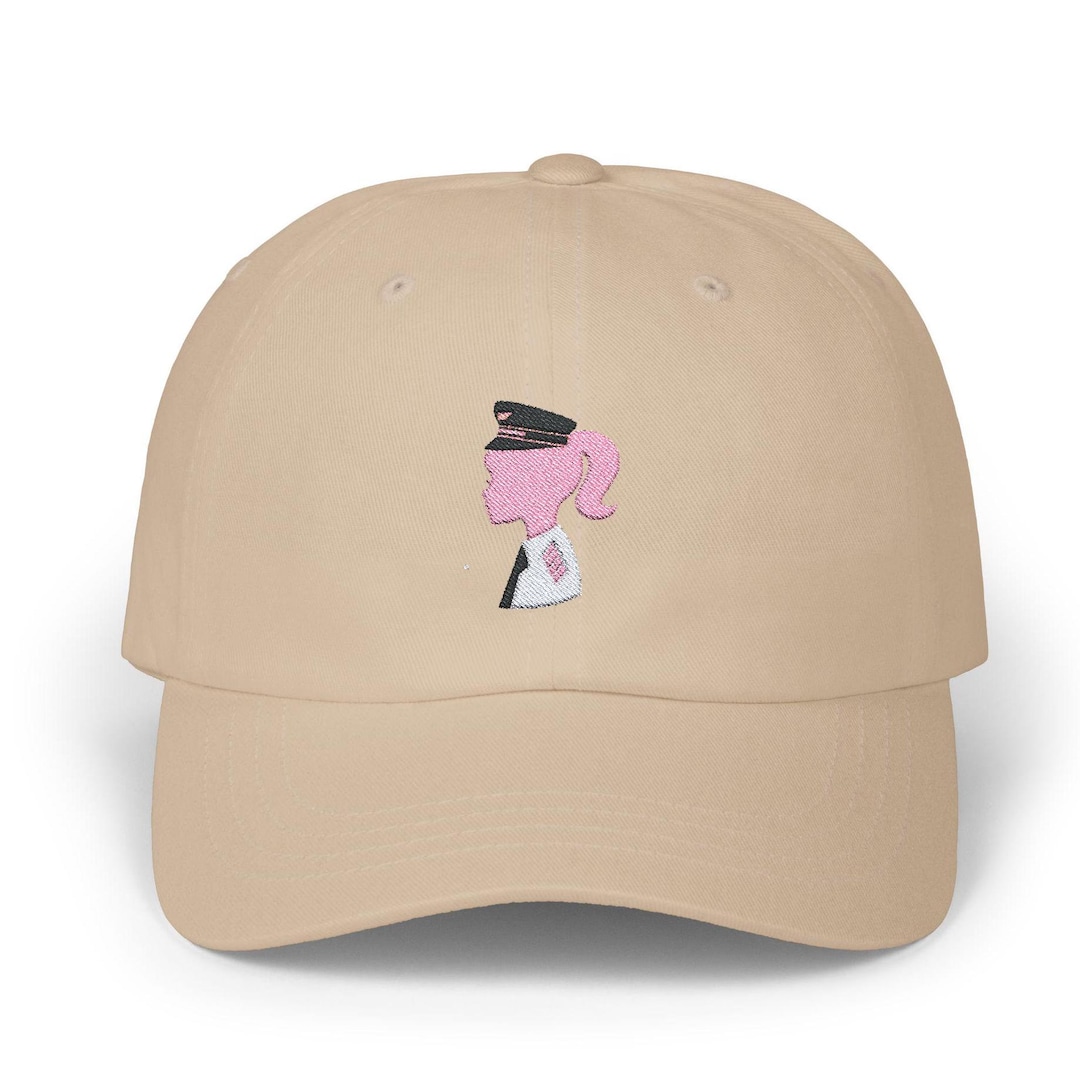 Captain Barbie Classic Dad Cap Embroidered Design, Breast Cancer ...