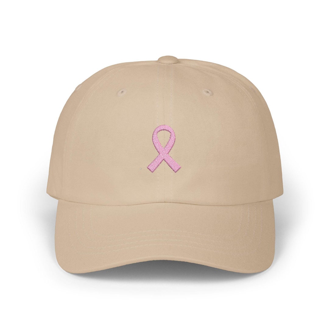 Pink Breast Cancer Embroidered Ribbon Cap Breast Cancer Awareness Month ...