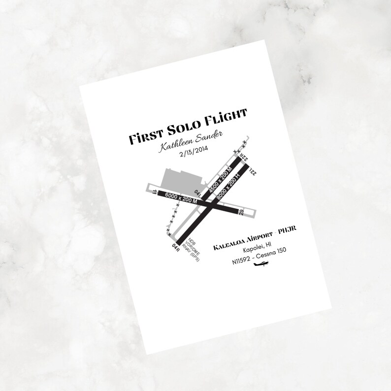 First Solo Flight Customizable Gift Printable Plaque - Etsy