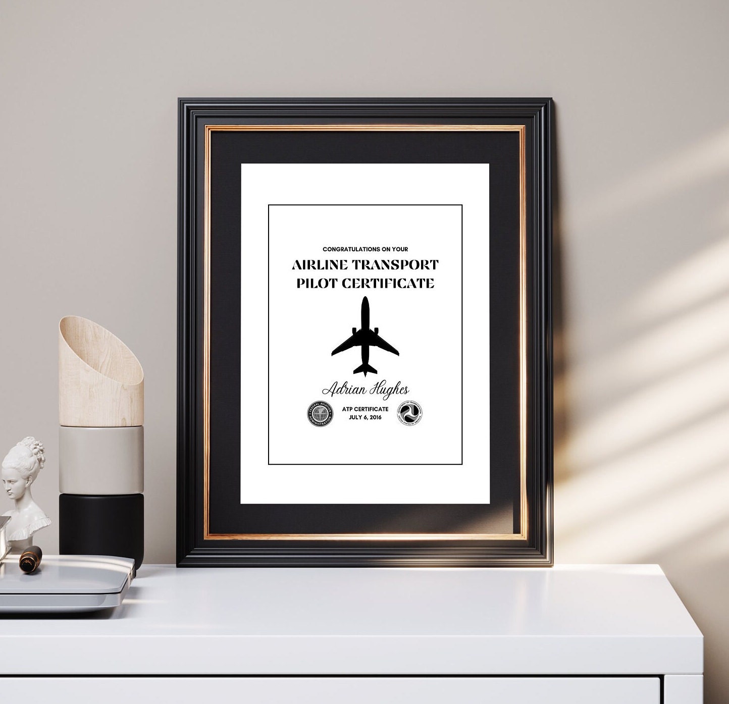 Airline Transport Pilot Certificate Milestone ATP - Etsy