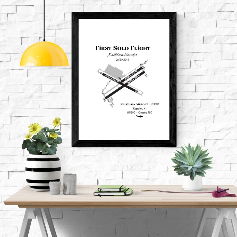 First Solo Flight Customizable Gift Printable Plaque - Etsy