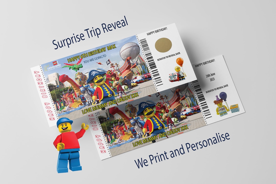 Legoland Surprise Ticket Trip L Scratch Reveal PERSONALISED - Etsy UK