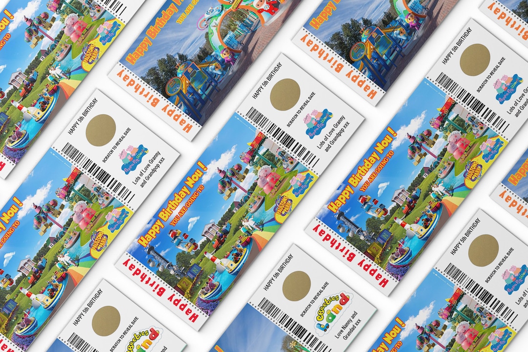Surprise Trip Ticket peppa Pig World Cbeebies Land Thomas - Etsy