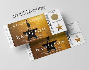 Printable Hamilton Ticket Editable Hamilton Tickets - Etsy UK