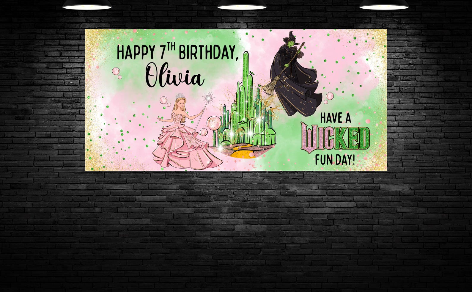 Wicked Banner Editable Canva Template | Party Poster | Digital Download ...
