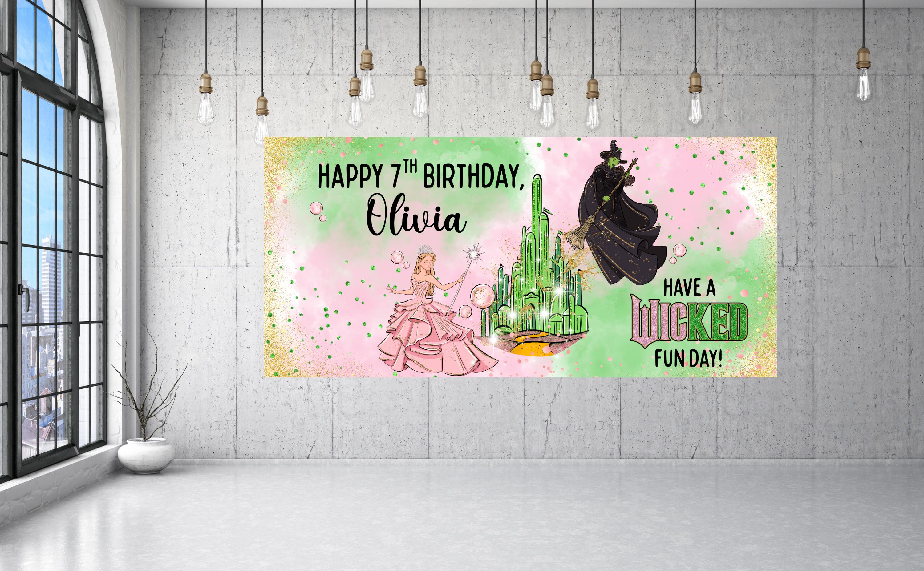 Wicked Banner Editable Canva Template | Party Poster | Digital Download ...