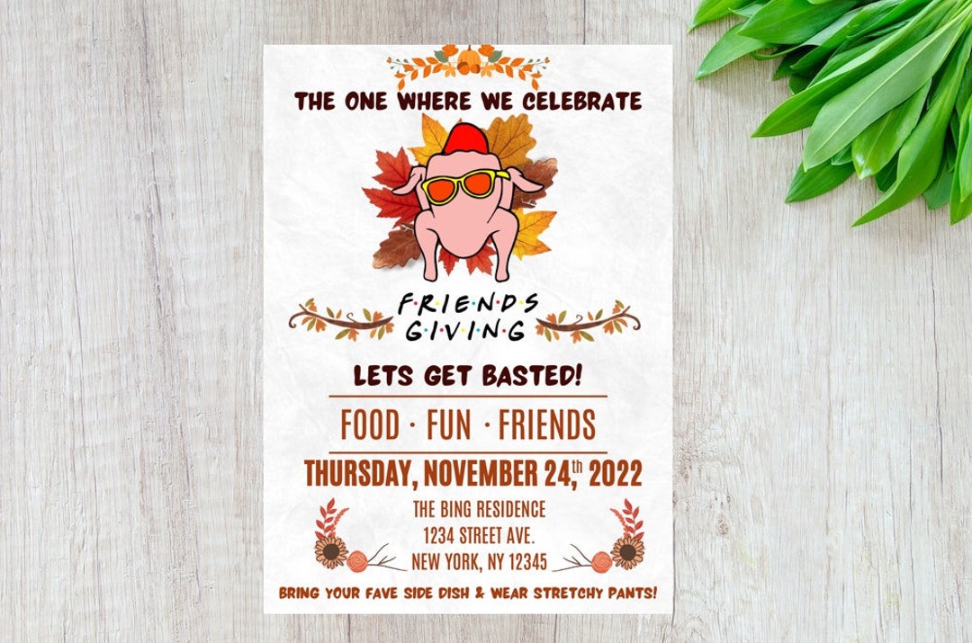 Friends Tv Show-themed Friendsgiving Invitation DIGITAL - Etsy