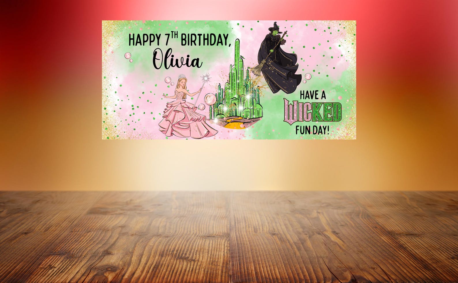 Wicked Banner Editable Canva Template | Party Poster | Digital Download ...