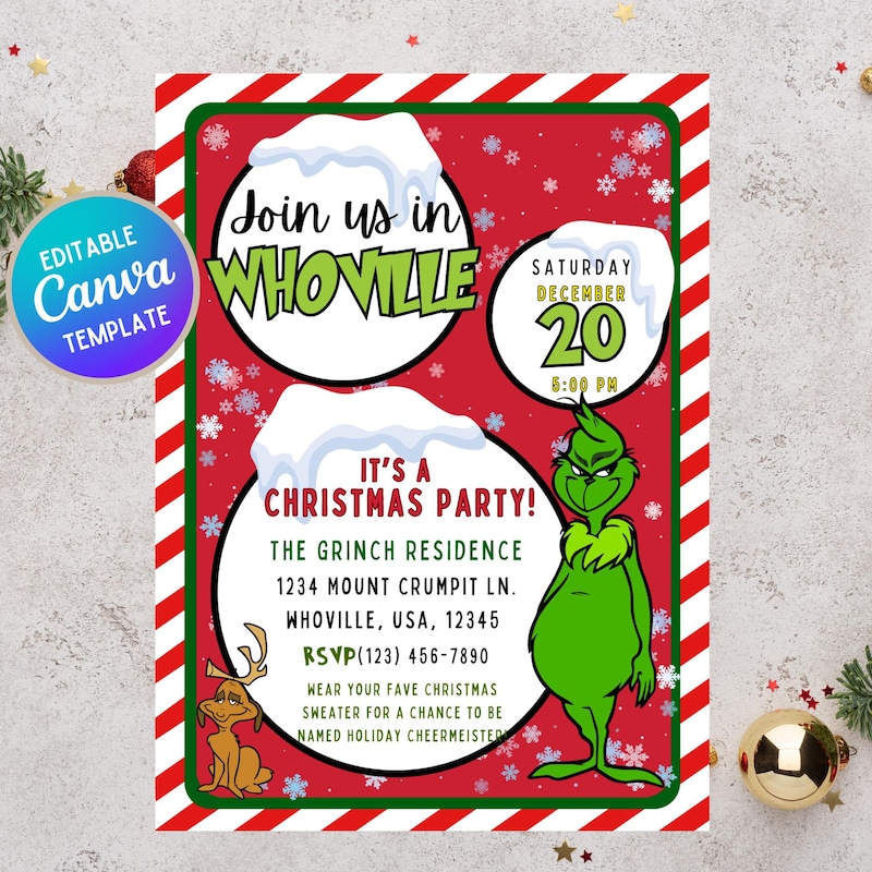 Whoville Themed Invitation - Etsy