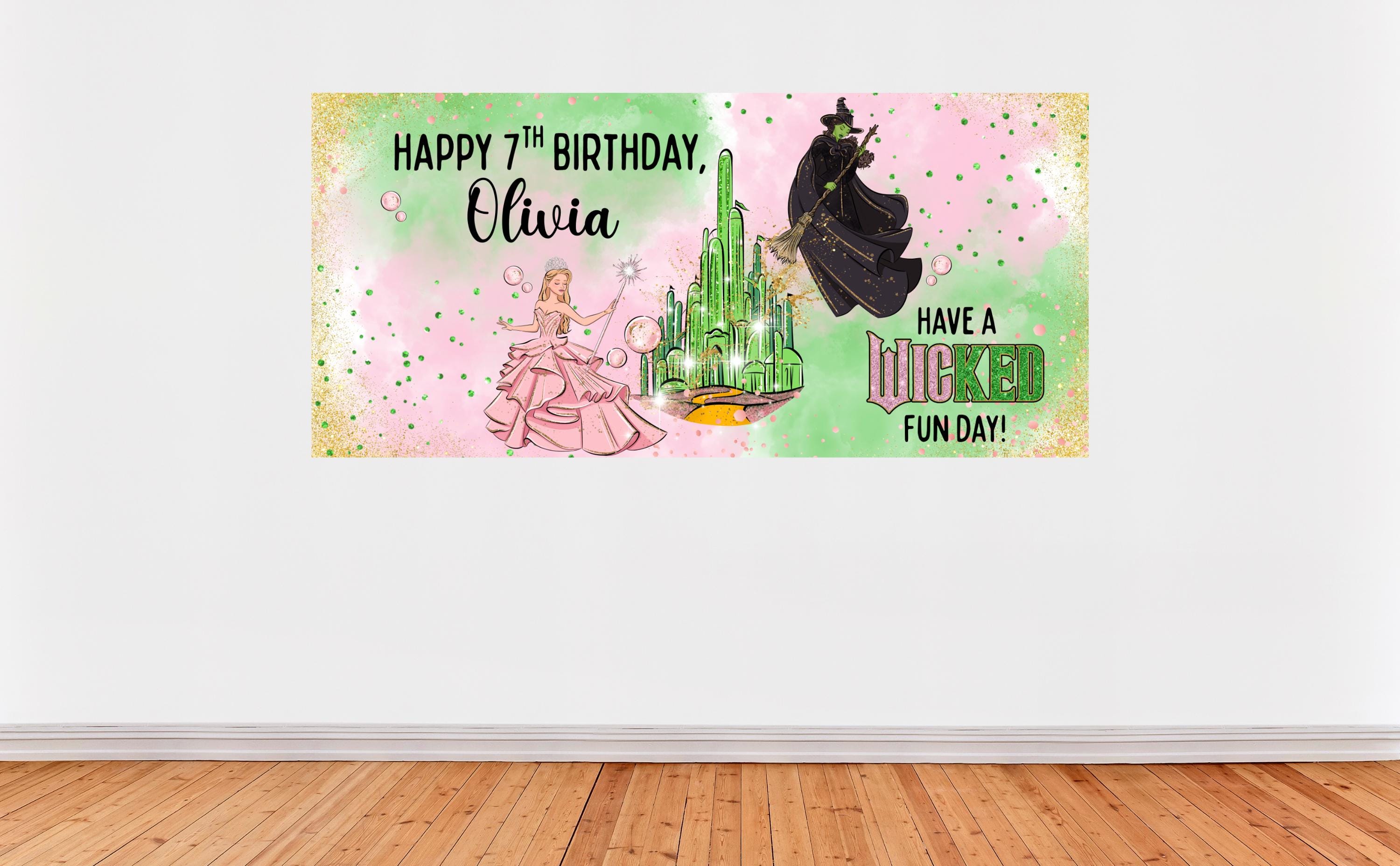 Wicked Banner Editable Canva Template | Party Poster | Digital Download ...