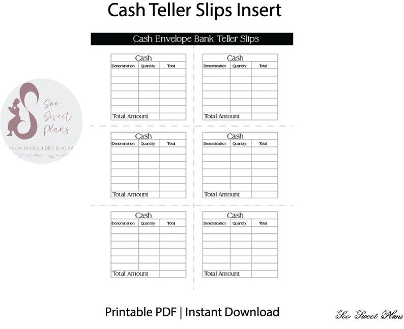 June Budget Bundle Printable Insert - Sunday Start - Black & White ...