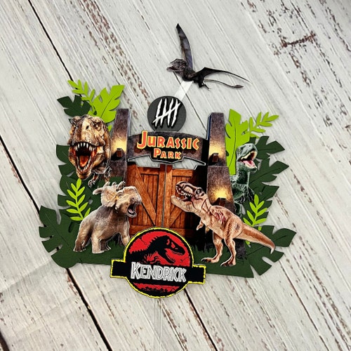 Jurassic Park 3D Cake Topper - Etsy