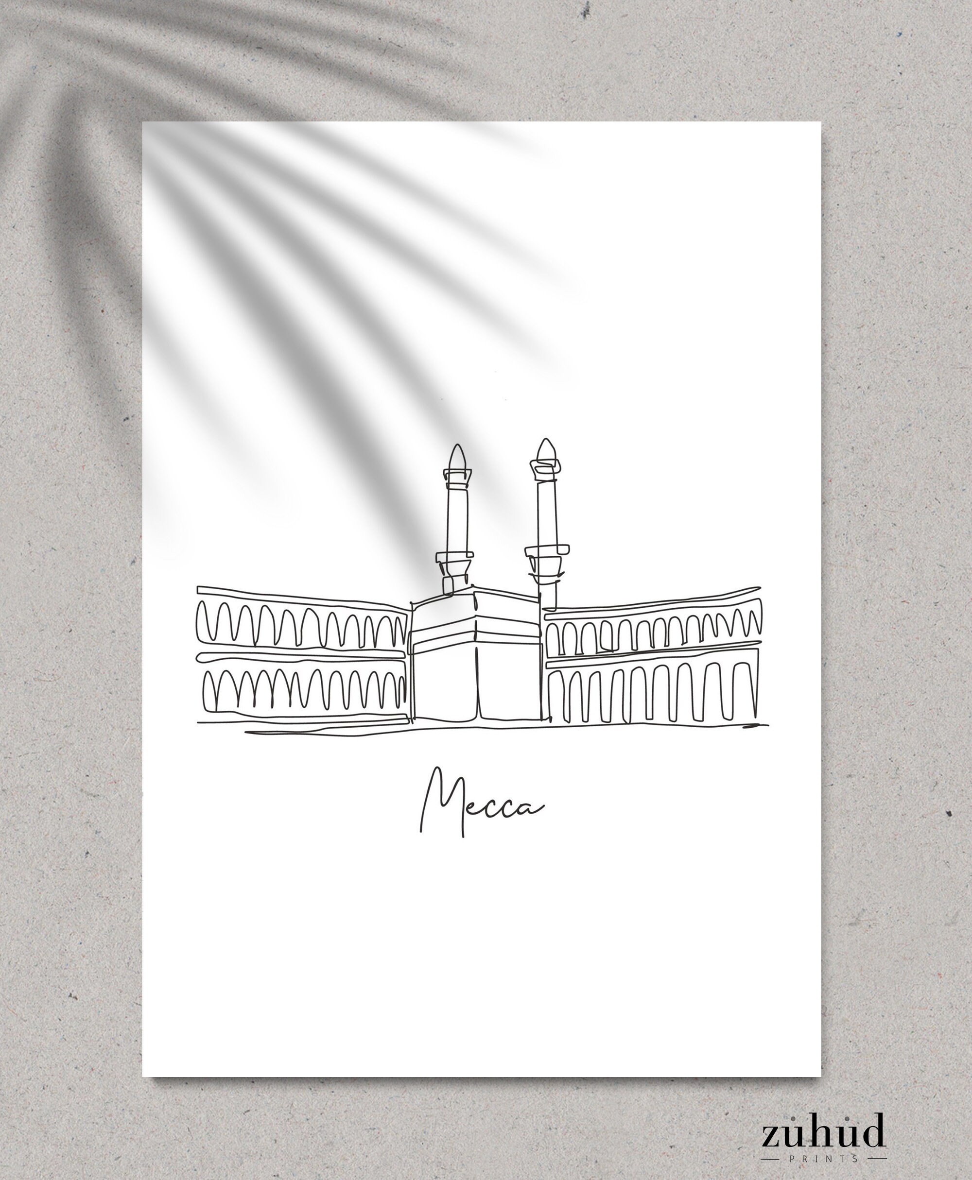 Haramain - Mecca & Madina Line Art - Etsy UK