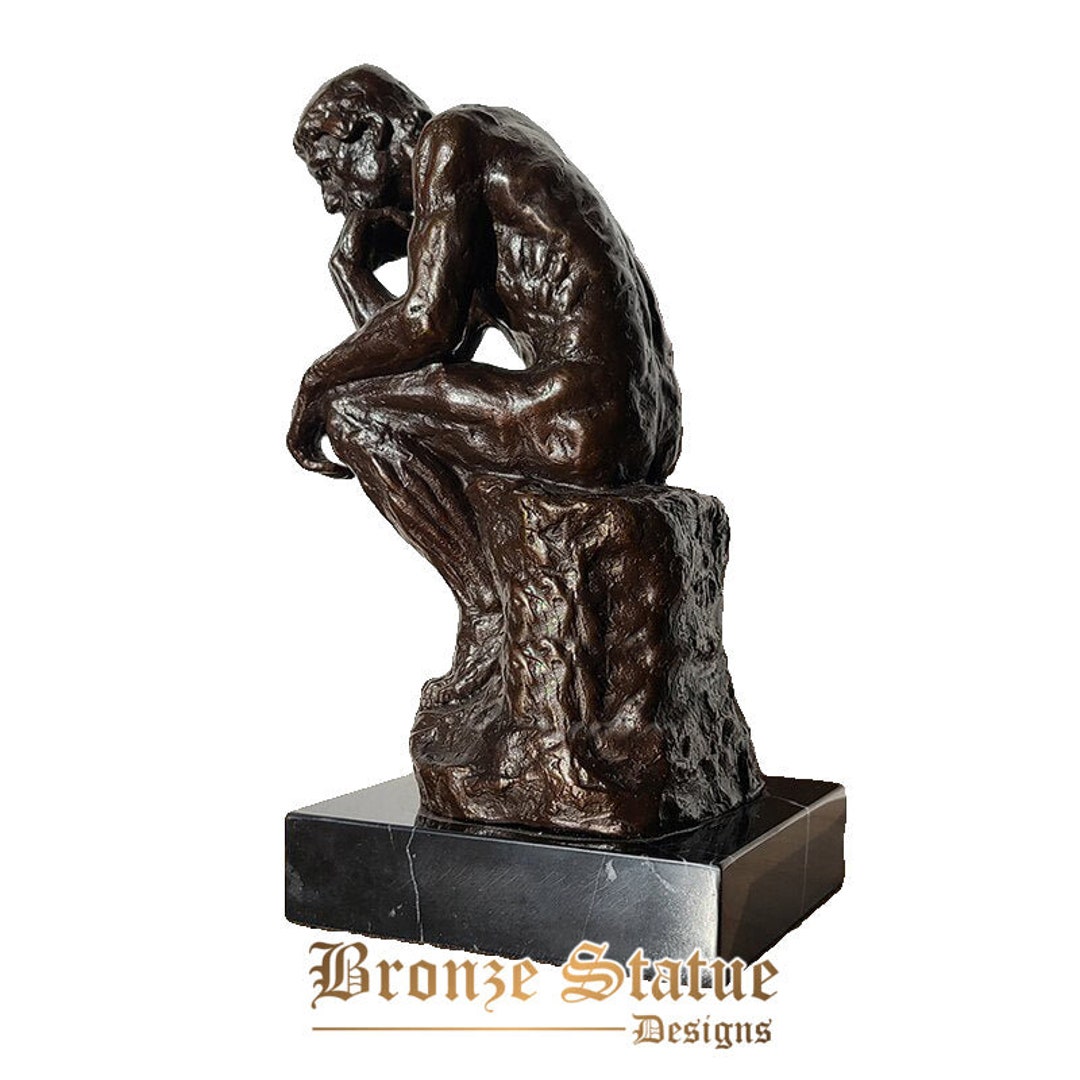 The Thinker Statue by Auguste Rodin Bronze Classical Sculpture - Etsy