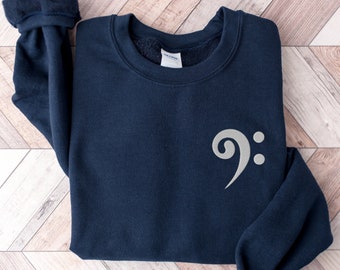 EMBROIDERED Treble Clef, Gift for Music Lover, Music Teacher Gift, Band ...
