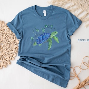 Turtle Shirt, Ocean Tshirt, Cute Sea Turtle Shirt, Beach Tee Shirt ...