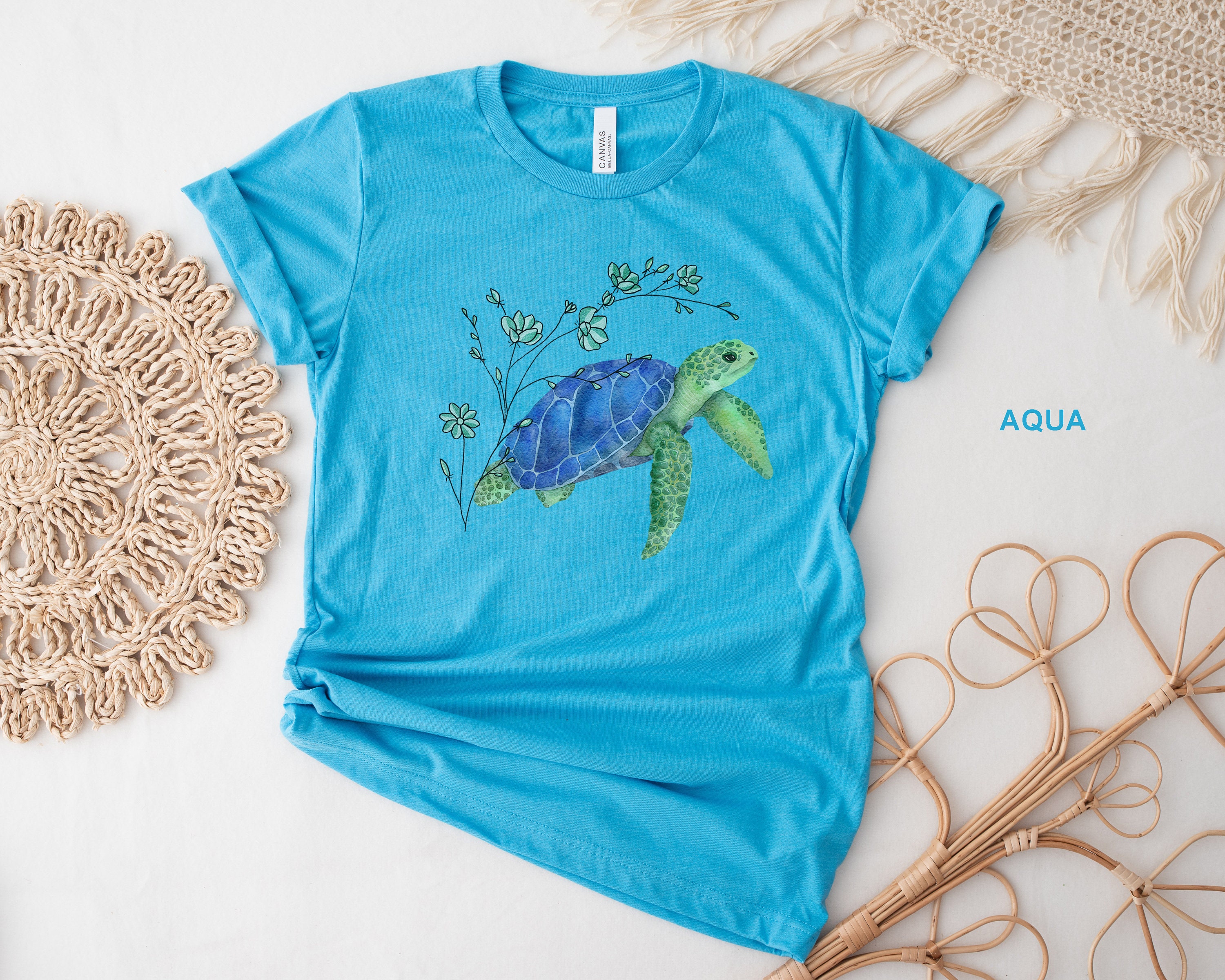 Turtle Shirt Ocean Tshirt Cute Sea Turtle Shirt Beach Tee - Etsy