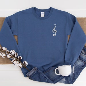 EMBROIDERED Treble Clef, Gift for Music Lover, Music Teacher Gift, Band ...