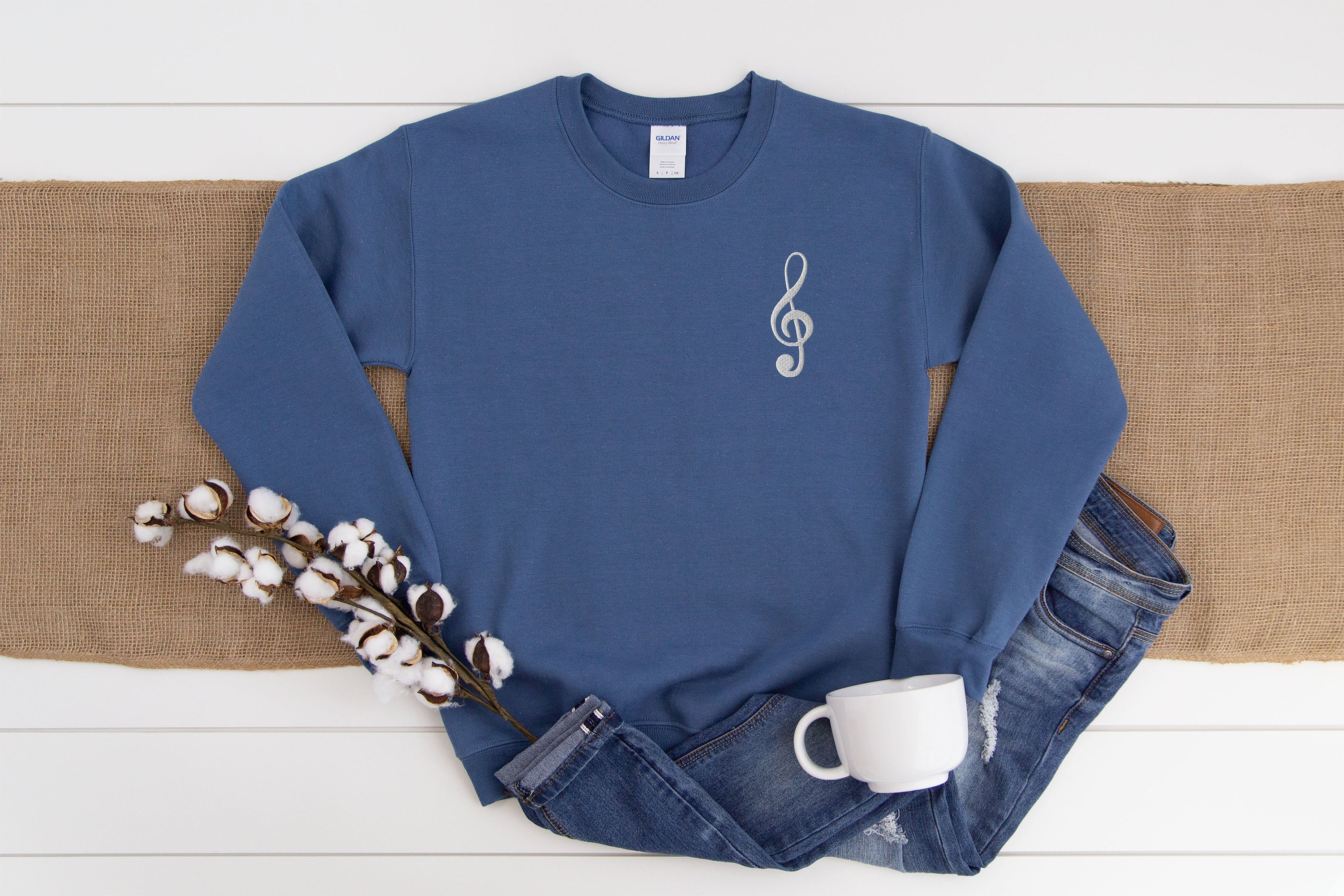 EMBROIDERED Treble Clef, Gift for Music Lover, Music Teacher Gift, Band ...