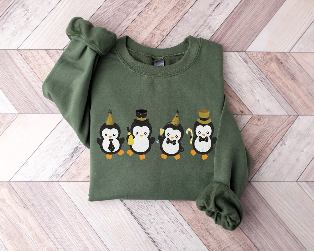 New Years Shirt, Penguin Shirt, Happy New Year Sweatshirt, New Years ...