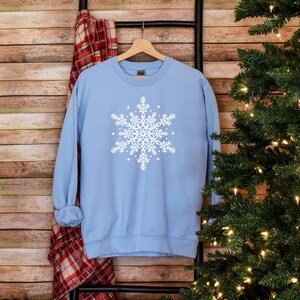 Snowflake Sweatshirt, Christmas Sweatshirt, Christmas Crewneck, Winter ...