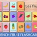 FRENCH FRUIT PRINTABLE Flashcards, Basic French Vocabulary, France ...